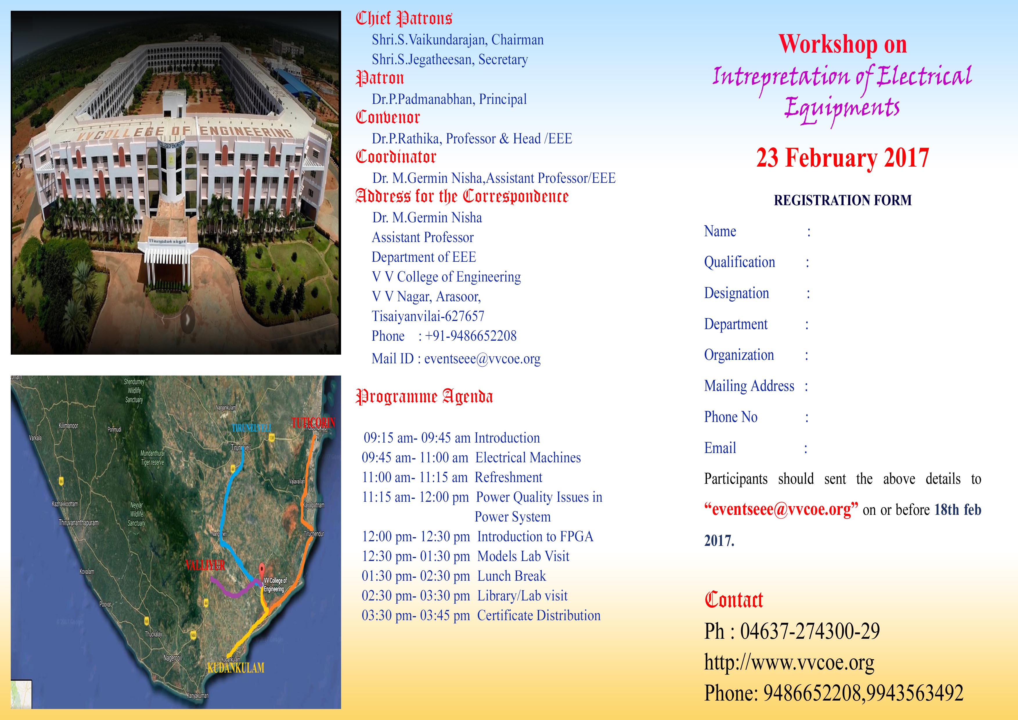 EEE Department is conducting a one day workshop on Interpretation of ...