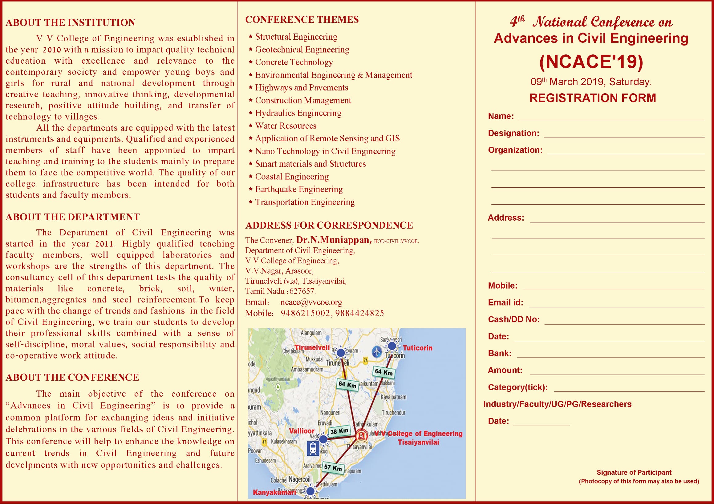 Department of Civil Engineering is organizing a one-day National ...